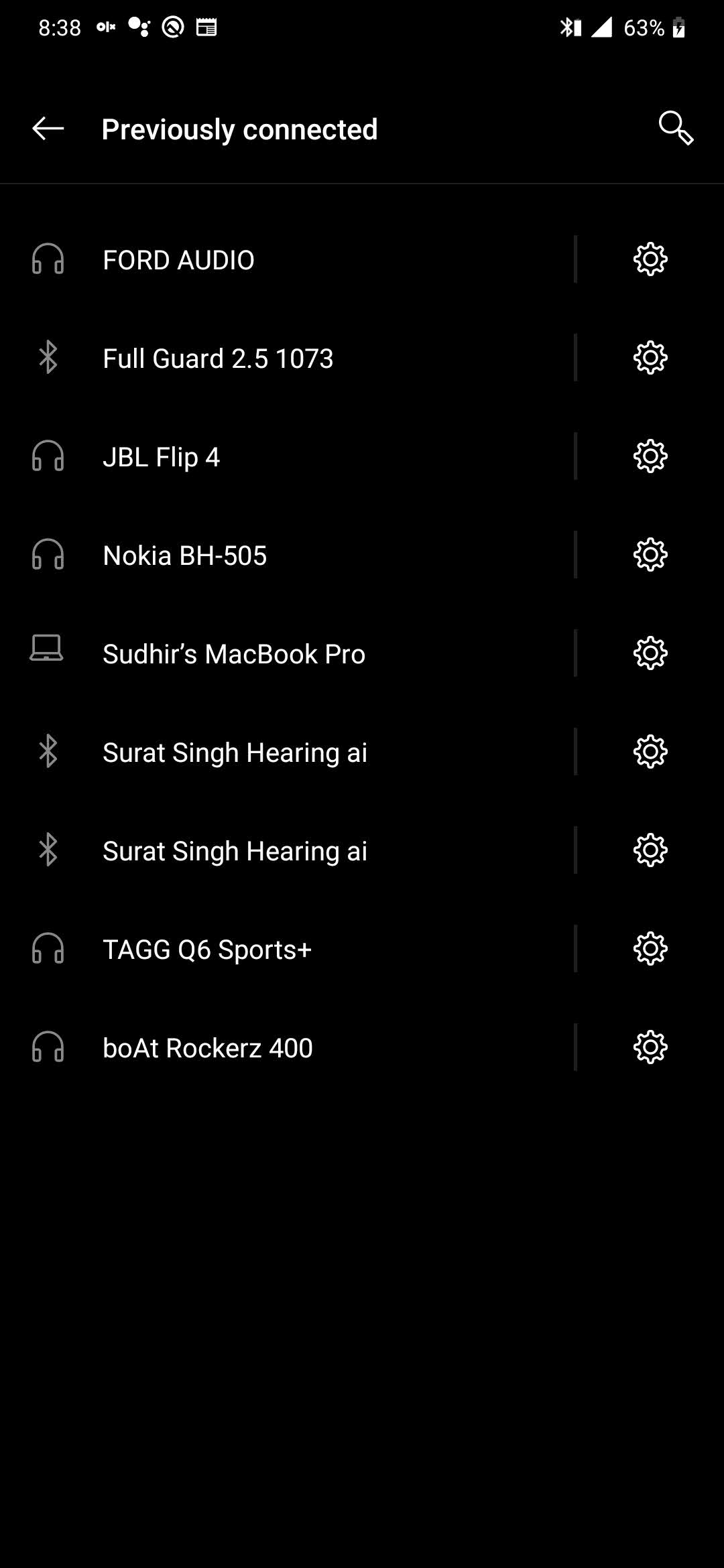 Is there any way to get the list of previously connected devices ...