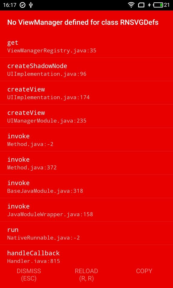 Error: No ViewManager defined for class RNSVGDefs. · Issue #408 · software-mansion/react-native ...