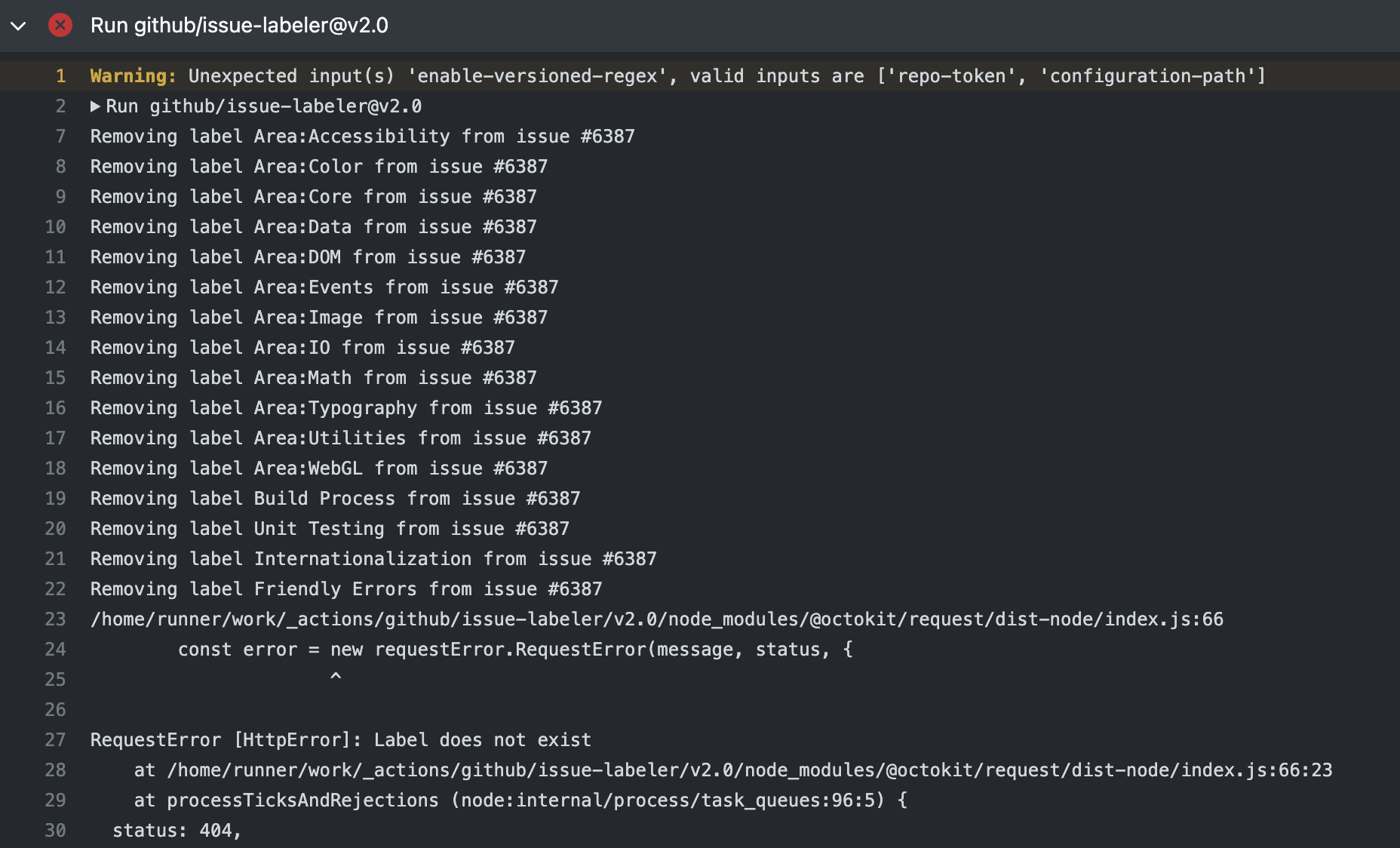 Issue Labeler Github Action Removes Labels · Issue 6388 · Processing P5 Js · Github