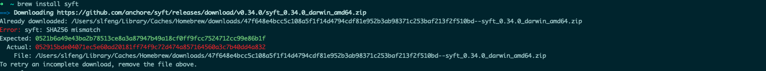 brew install failed · Issue #566 · anchore/syft · GitHub