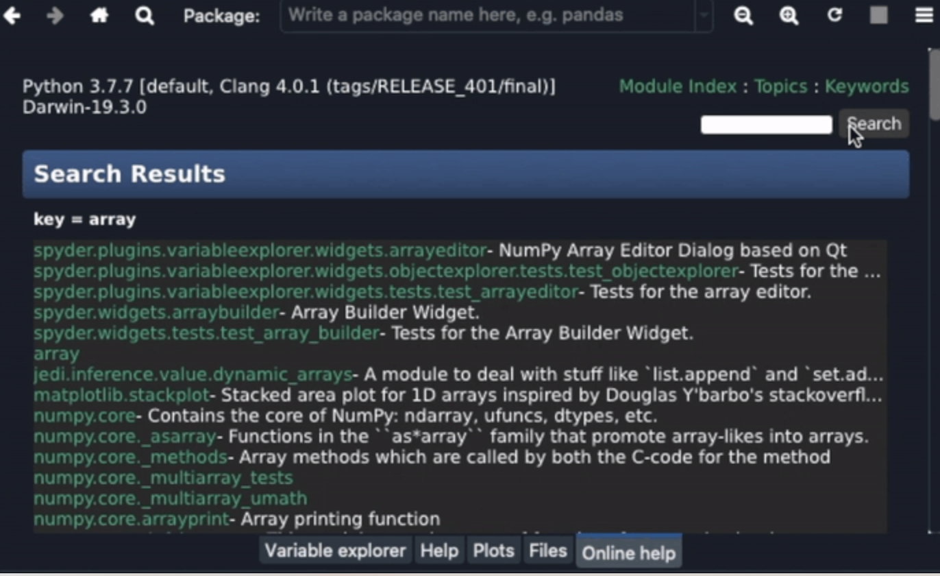 Search in online help is not working · Issue #15867 · spyder-ide/spyder · GitHub