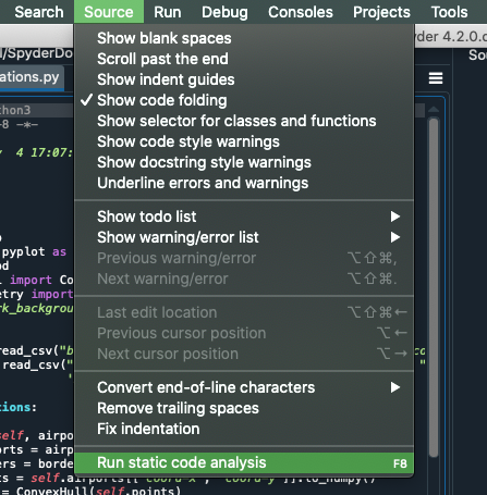 Change menu item to run code analysis · Issue #12733 · spyder-ide ...