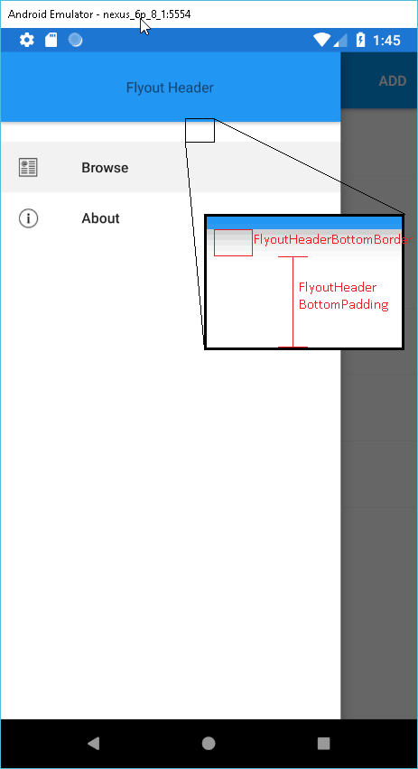 Turn off bottom shadow and set bottom padding of Flyout Header · Issue #6964 · xamarin/Xamarin ...