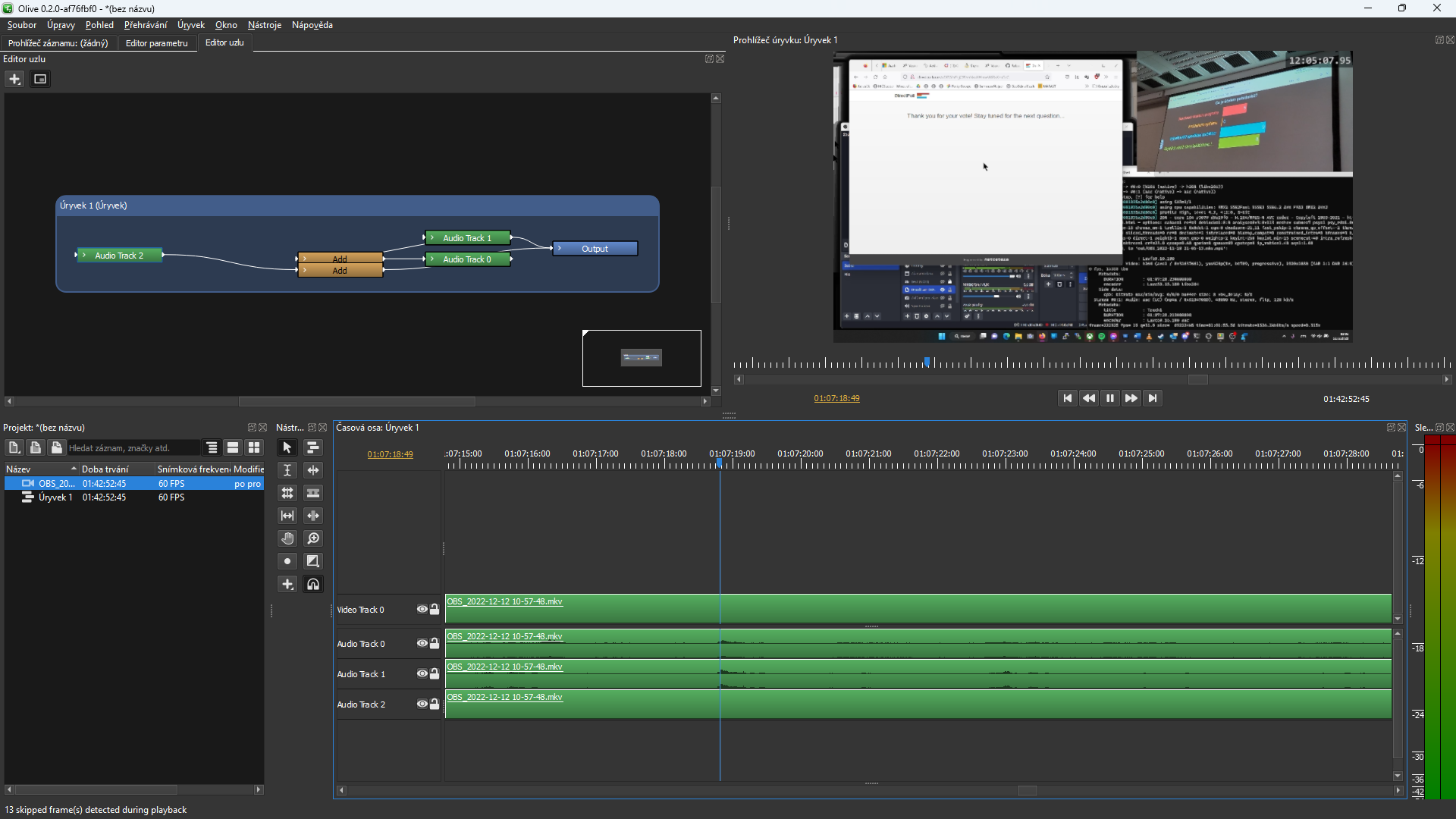 [EDIT] When editing a video with 3 audio tracks only 2 waveform show up · Issue #2130 · olive ...