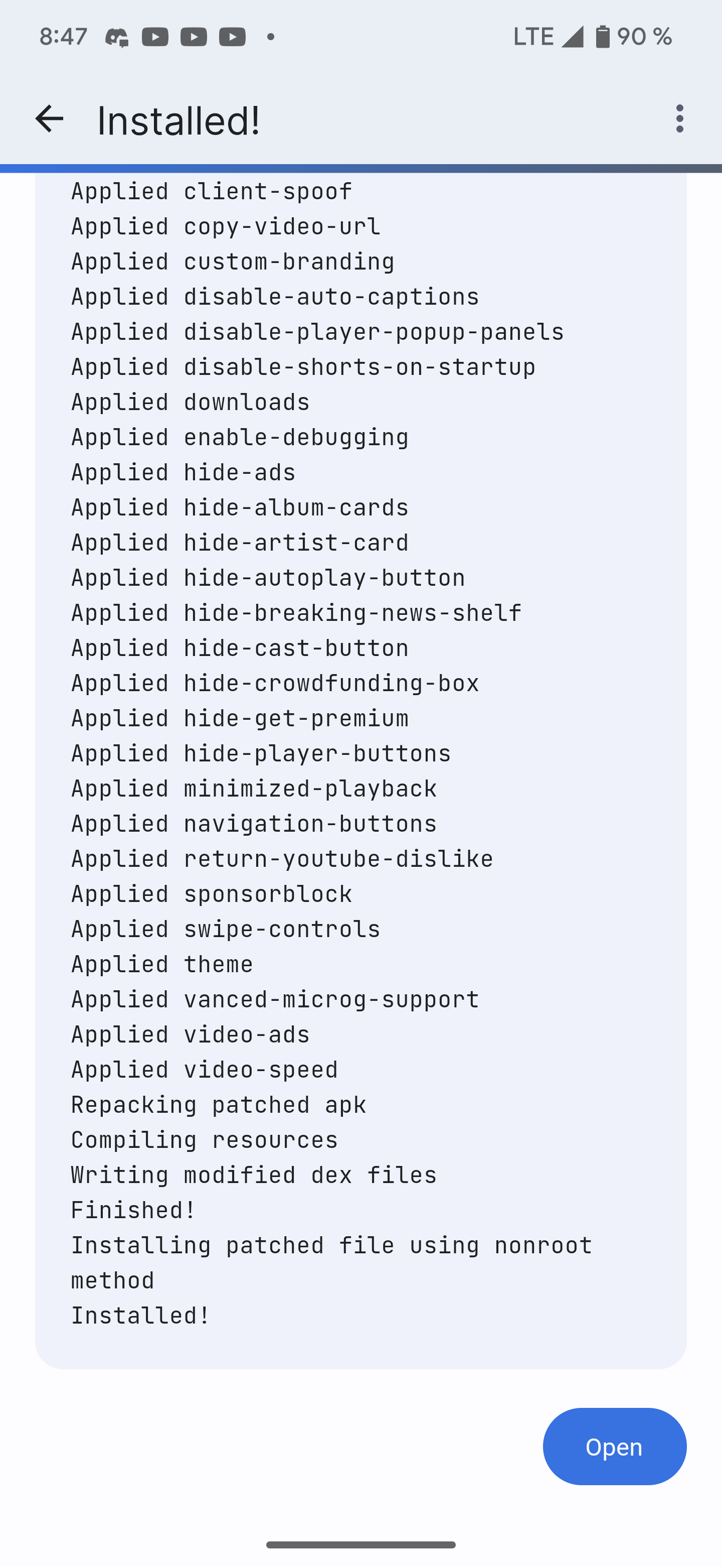 bug: app Is not installed even thought it shows success · Issue #910 · revanced/revanced-manager ...
