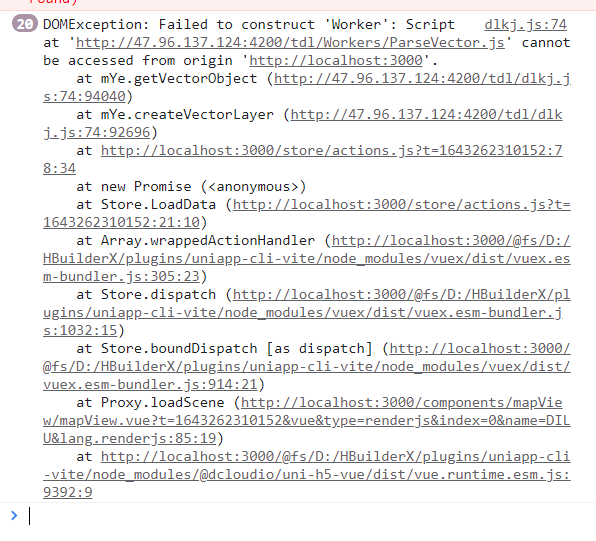 DOMException: Failed to construct 'Worker' · Issue #3233 · dcloudio/uni-app · GitHub