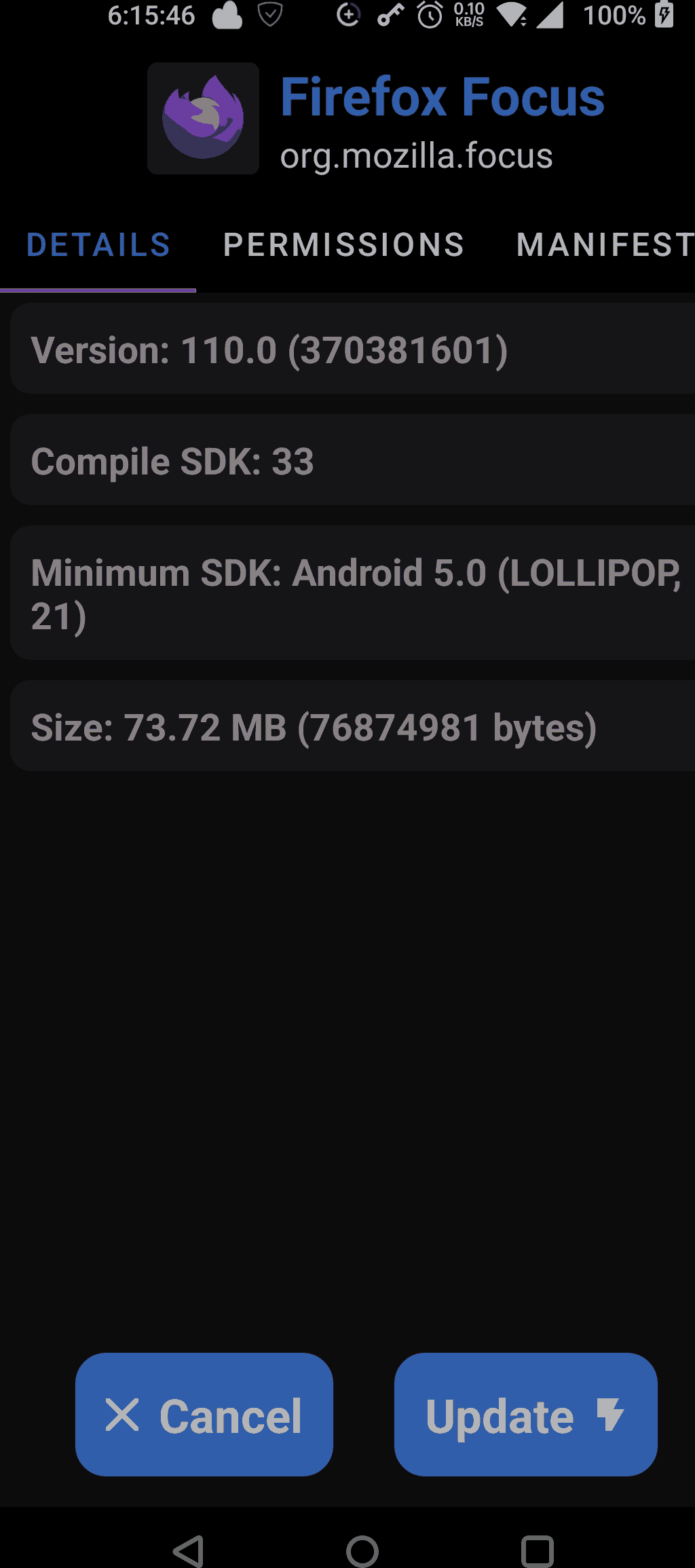 Apps wants to downgrade Firefox Focus · Issue #9 · Tobi823/ffupdater · GitHub