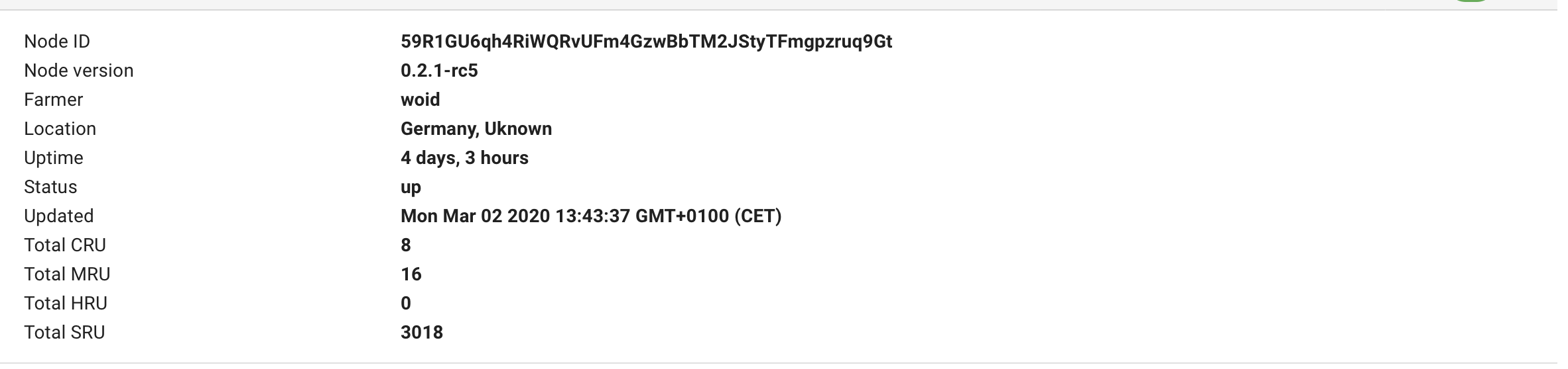 HRU and SRU displayed in the wrong way · Issue #557 · threefoldtech/zos · GitHub