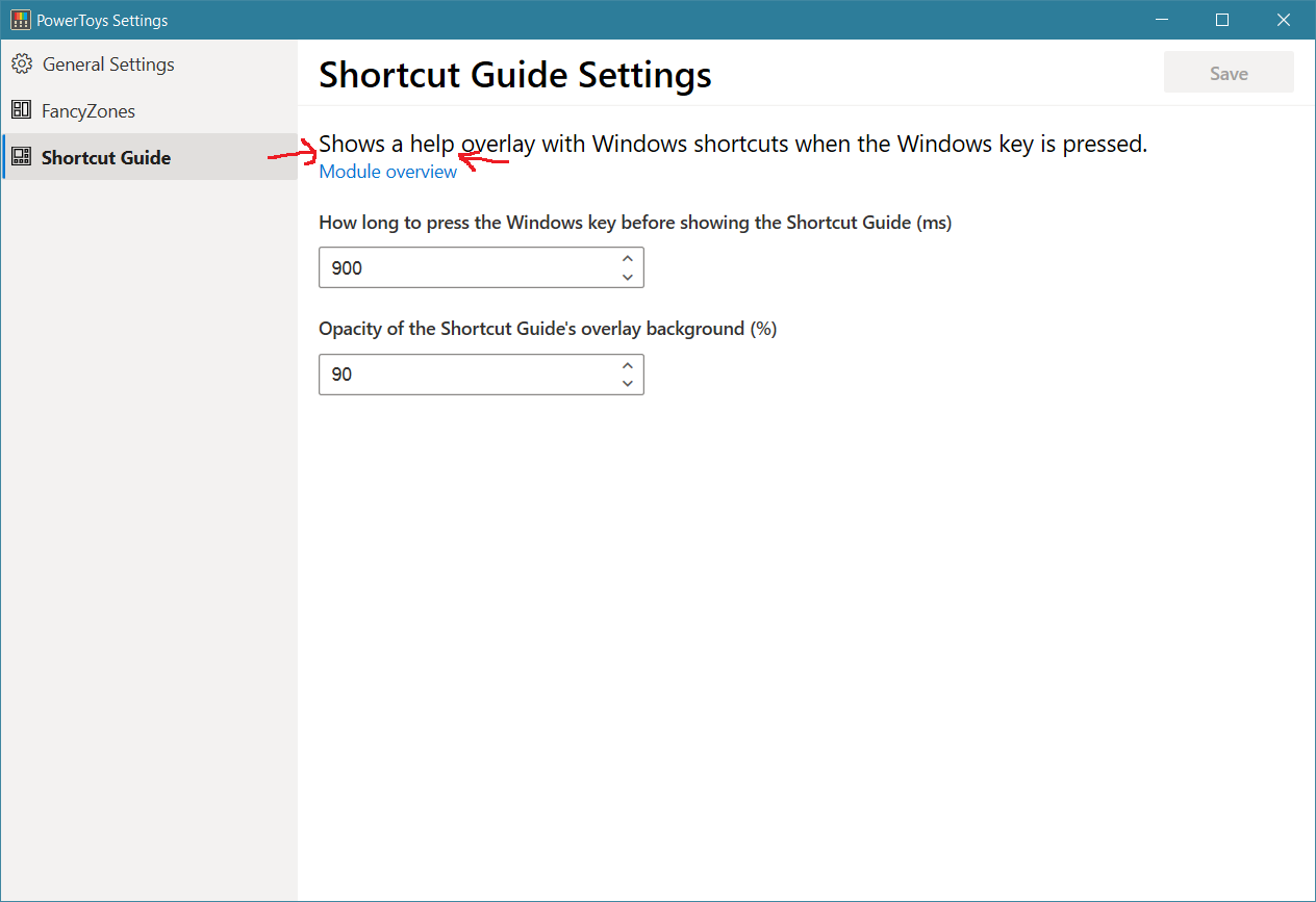 More vertical space is needed in the Settings UI between the module ...