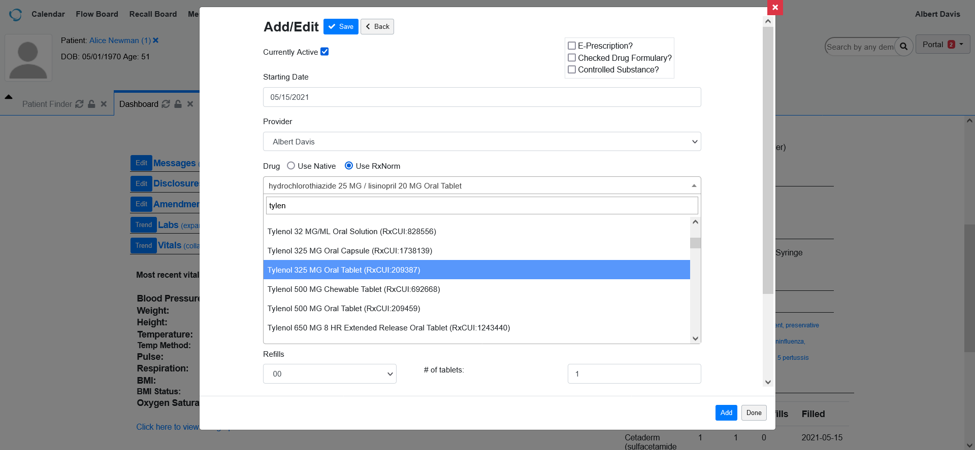 Add ability to search RxNORM in prescriptions · Issue #4398 · openemr/openemr · GitHub