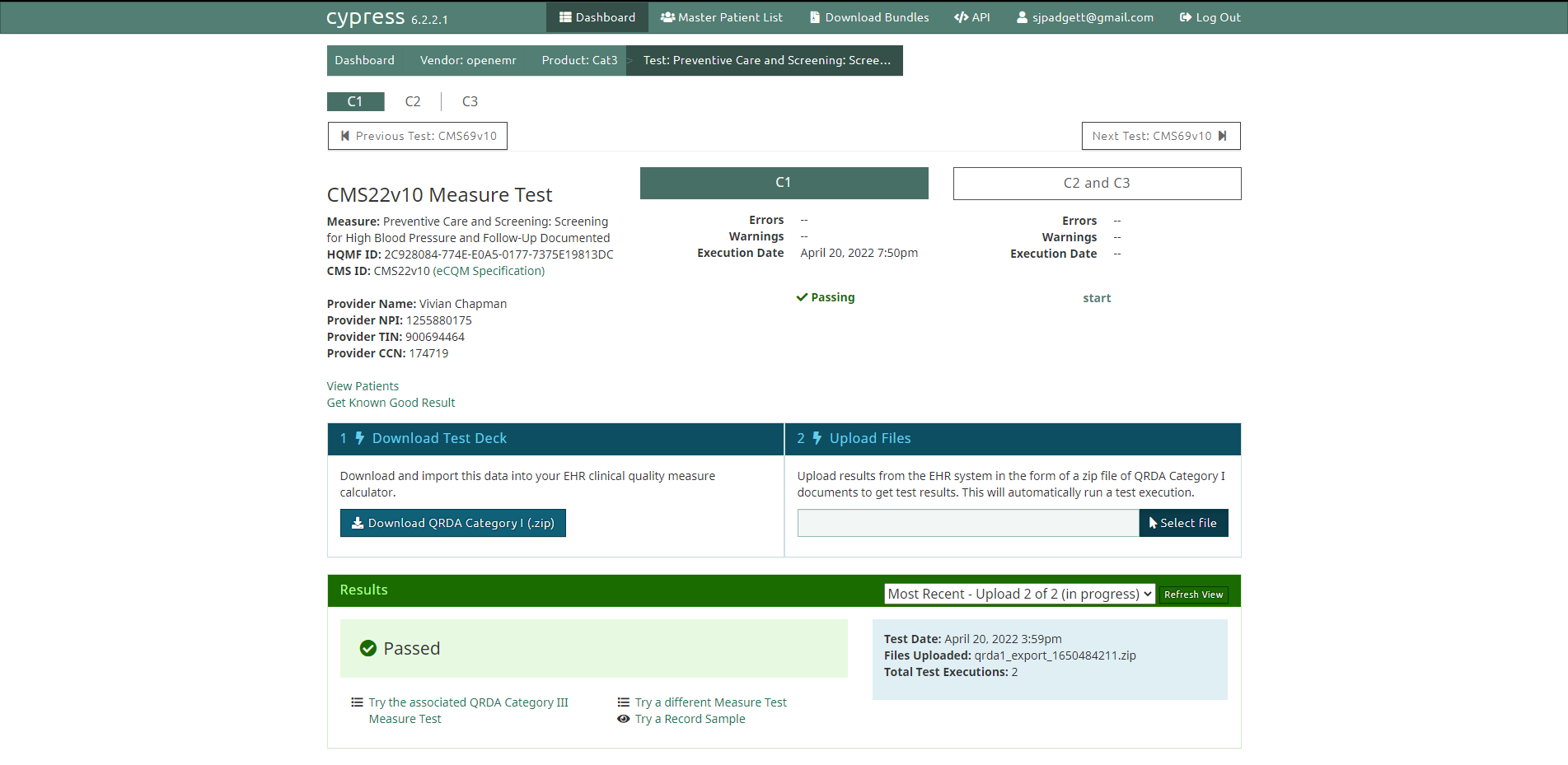 Issues tracking for QRDA CAT III Cypress testing. · Issue #5195 ...