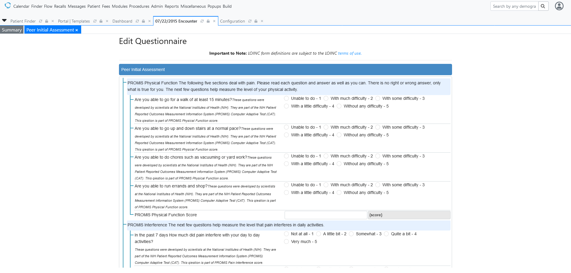 Implement a Questionnaire Config page · Issue #6088 · openemr/openemr · GitHub