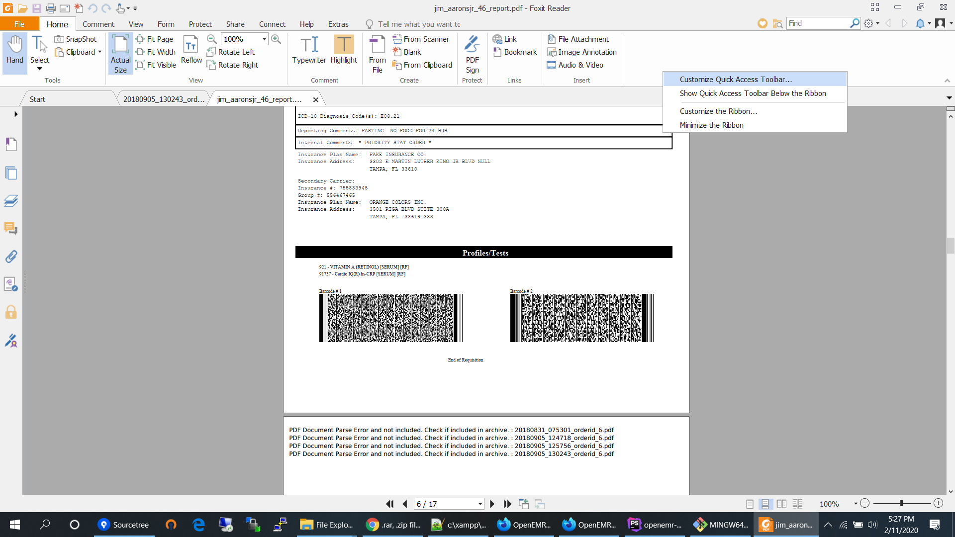 Custom report fails if PDF version > 1.4 documents included in report ...