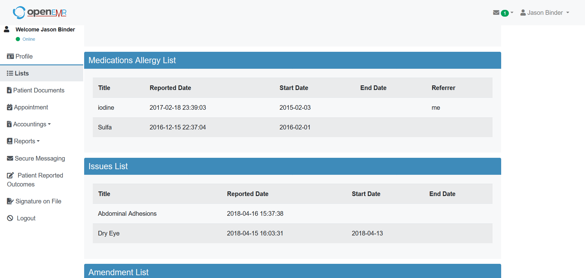 patient portal minor display and usability issues · Issue #3538 · openemr/openemr · GitHub