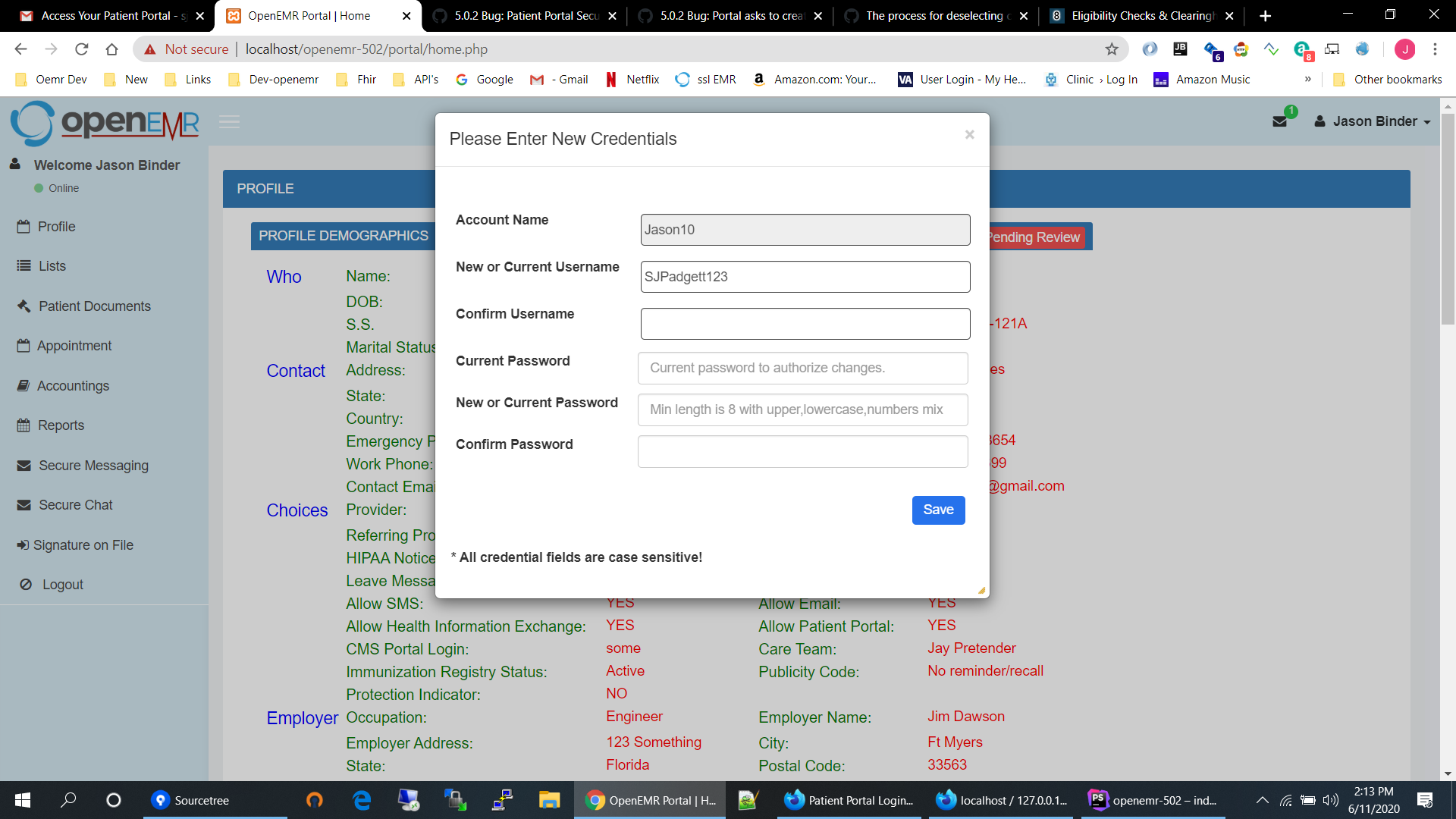 5.0.2 Bug: Portal asks to create new username when changing pass when email only is on · Issue ...