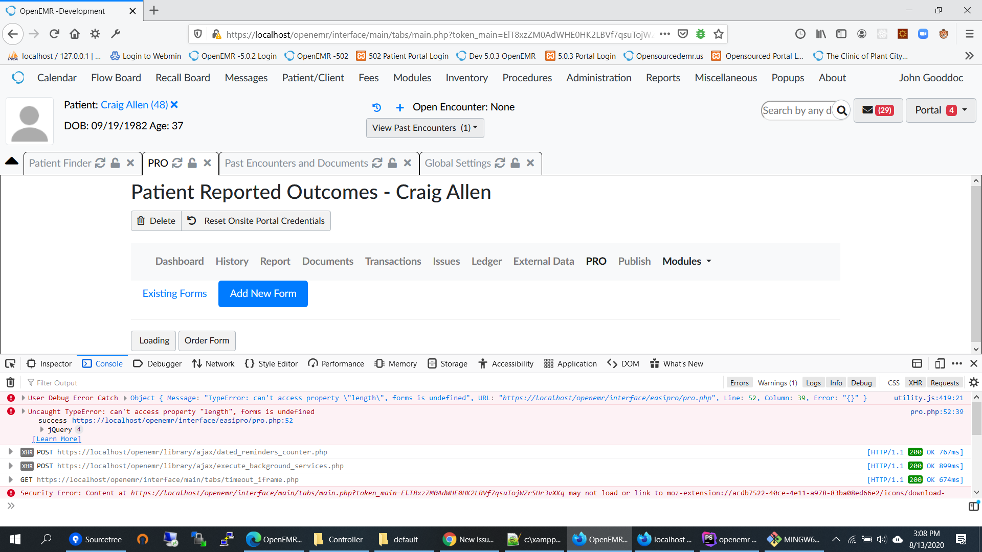Easipro error · Issue #3850 · openemr/openemr · GitHub