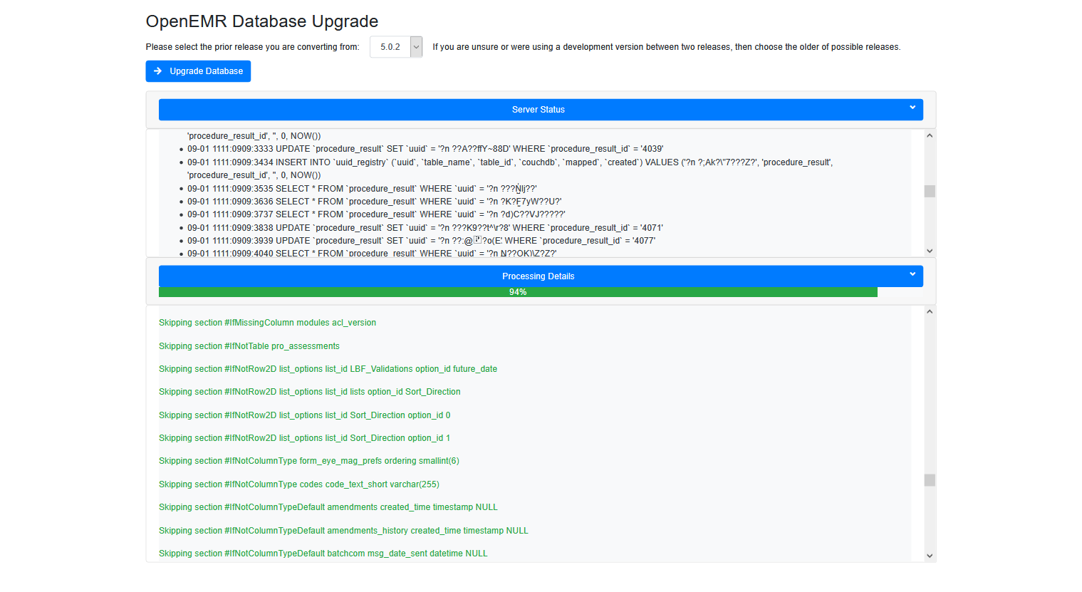 5.0.3 upgrade sql v6.0 · Issue #3885 · openemr/openemr · GitHub