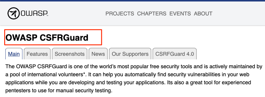 Can you please change the name to OWASP CSRFGuard · Issue #126 · aramrami/OWASP-CSRFGuard · GitHub