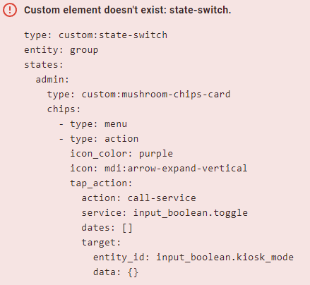 Custom element does not exist: state-switch · Issue #107 · thomasloven/lovelace-state-switch ...