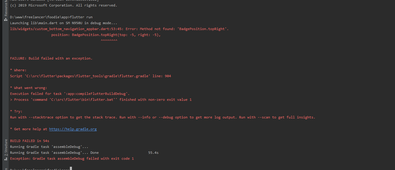 App was running before flutter upgrade but after its giving errors ...