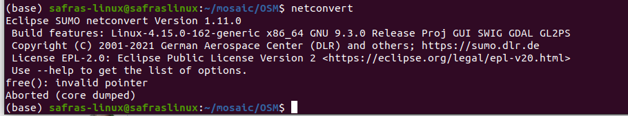 Netconvert crashed everytime it called · Issue #9734 · eclipse-sumo/sumo · GitHub