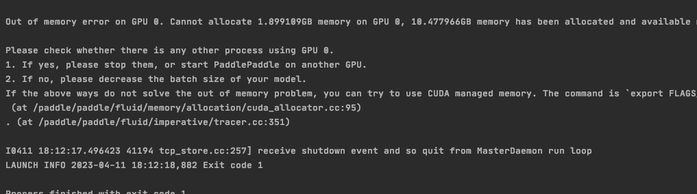 微调bloom560m的模型，遇到Out of memory，是配置资源不够还是代码问题 · Issue #5614 · PaddlePaddle/PaddleNLP · GitHub