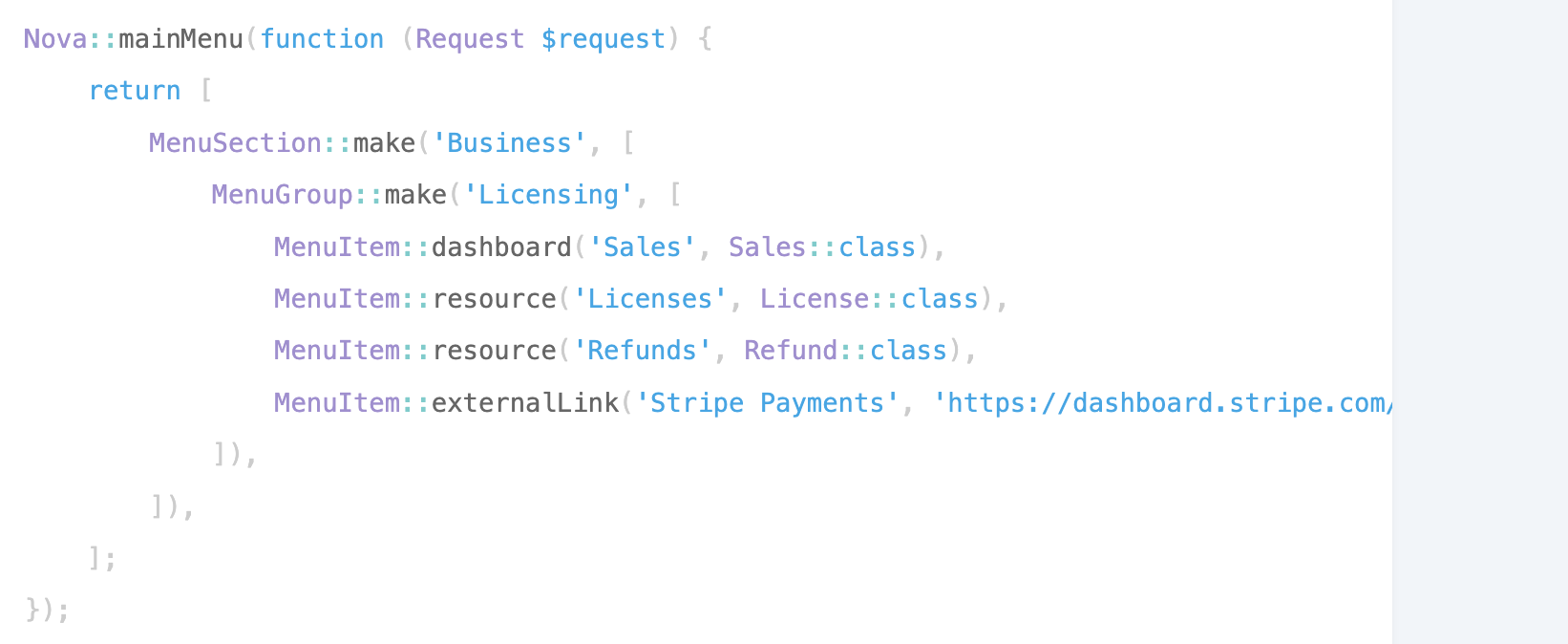 Can't use another name for a resource in the menu · Issue #4304 · laravel/nova-issues · GitHub