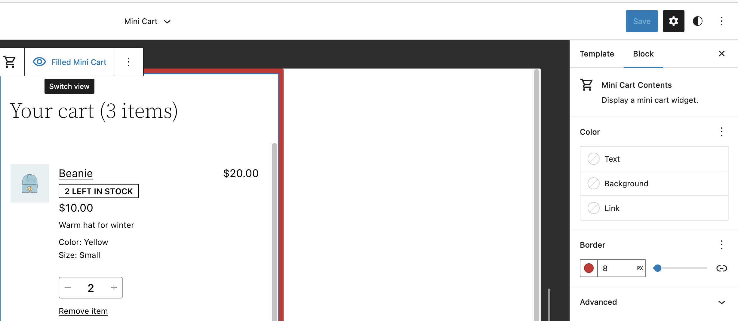 Mini Cart Allow Customizing The Drawer Width · Issue 8814 · Woocommercewoocommerce Blocks