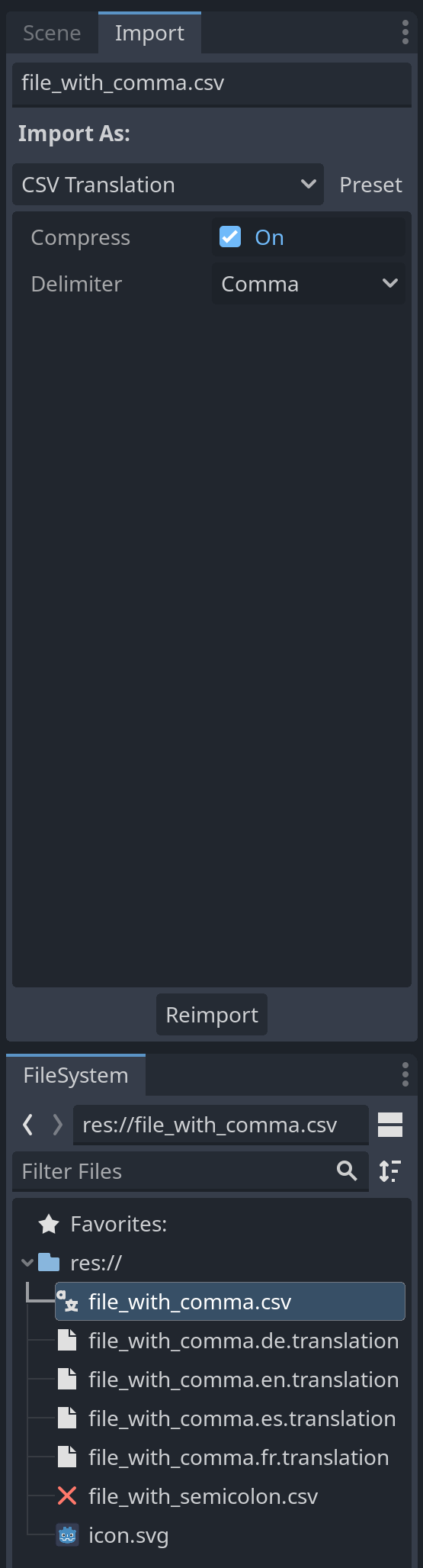 CSV importer works only with comma delimiter · Issue #82002 · godotengine/godot · GitHub