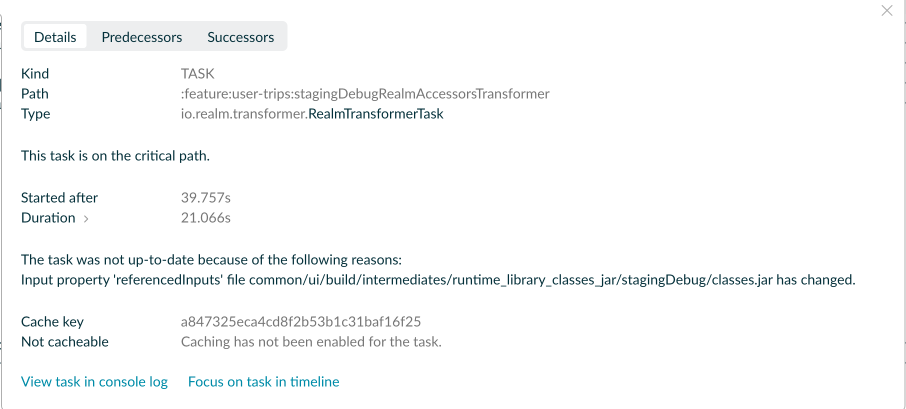 Is there a reason RealmTransformerTask isn't cacheable? · Issue #7858 · realm/realm-java · GitHub