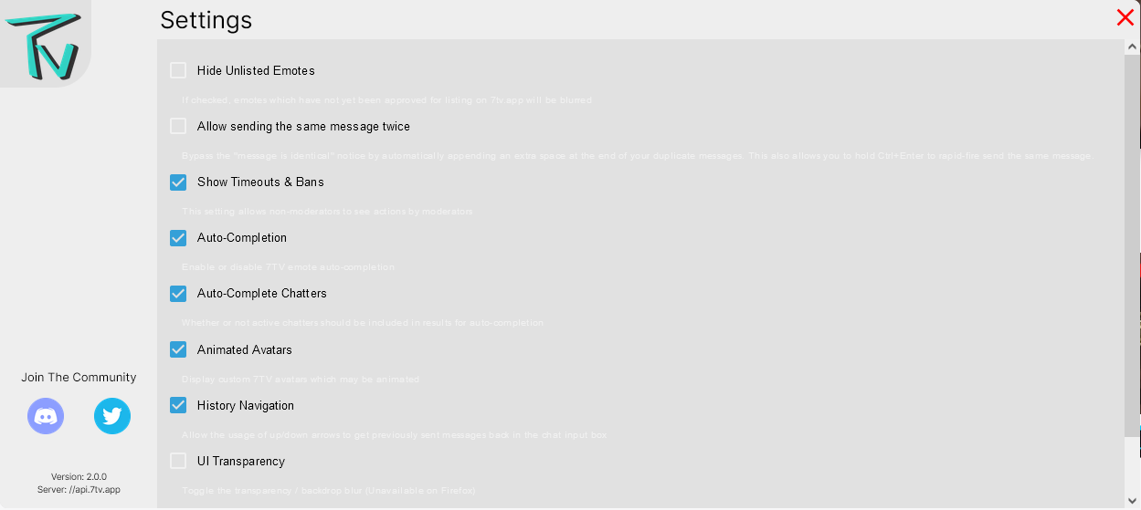 7TV Settings are completely unreadable in light mode · Issue #141 · SevenTV/Extension · GitHub
