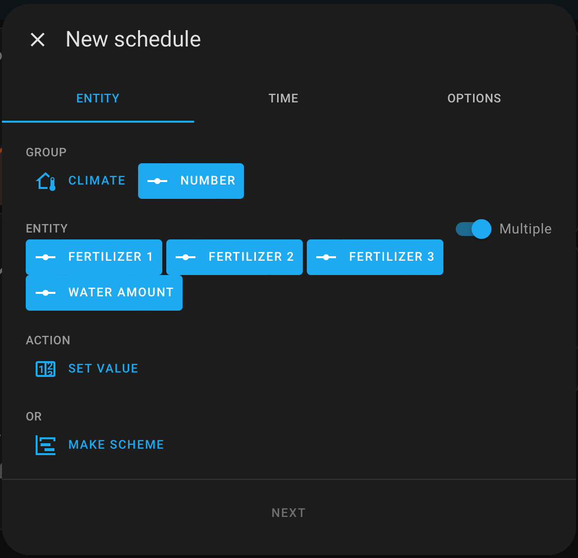 Different Values for a Group of Entities · Issue #733 · nielsfaber/scheduler-card · GitHub