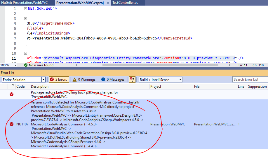 Can't add New Scaffold Identity · Issue #12806 · NuGet/Home · GitHub