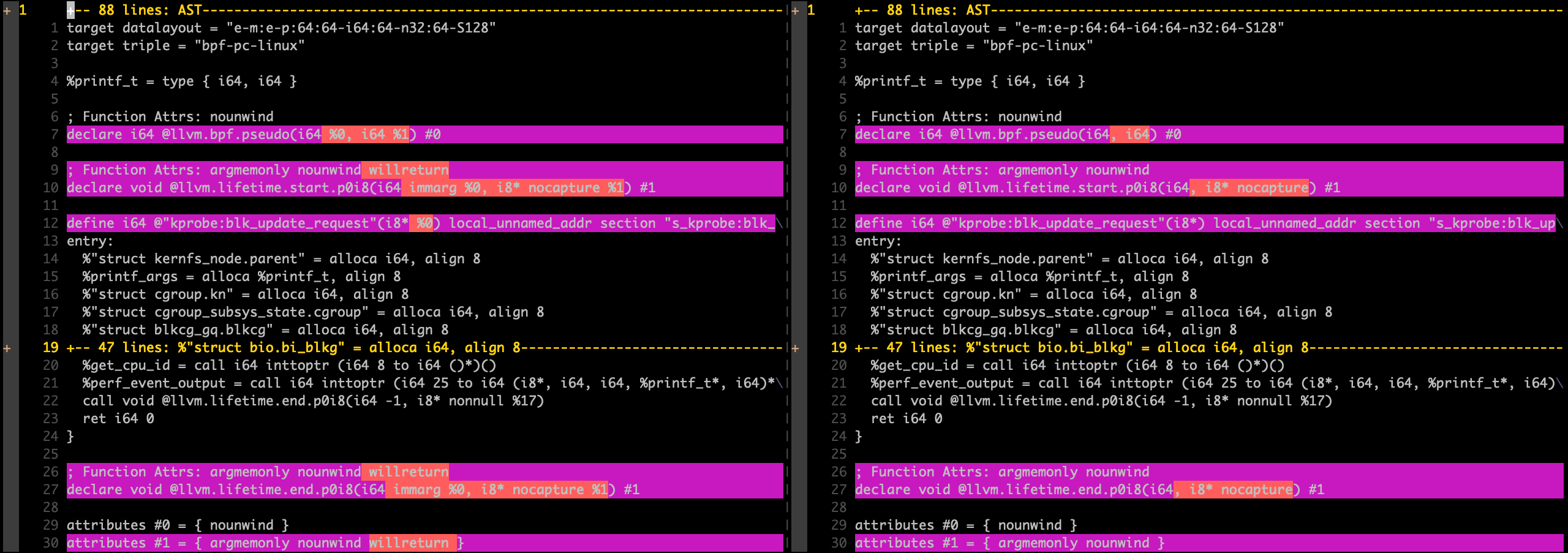 Accessing pointers broken on LLVM