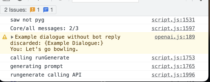 Example sent even if there is not an actual example (assistant) reply · Issue #210 · SillyTavern ...