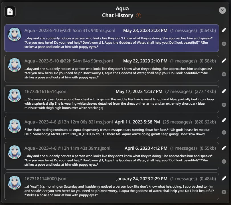 [Feature Request] Add the option to sort past chats by the last generated message. · Issue #368 ...