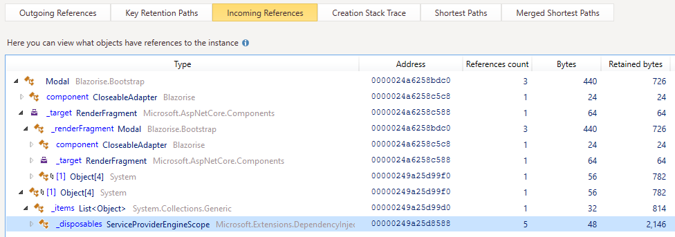 Modal has a memory leak (Blazor Server only) · Issue #4100 · Megabit/Blazorise · GitHub