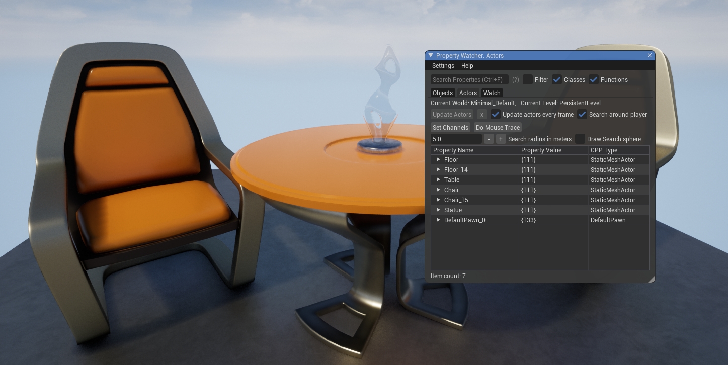 GitHub - guitarfreak/PropertyWatcher: A runtime variable watch window for Unreal Engine using ImGui.