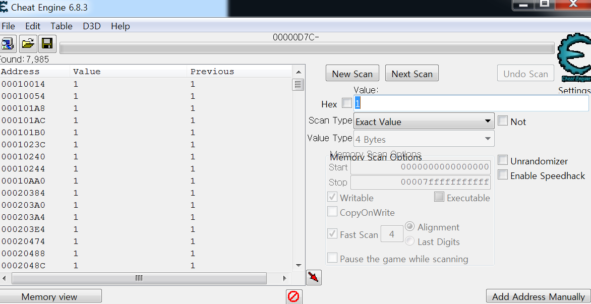memory scan option view bug? · Issue #519 · cheat-engine/cheat-engine · GitHub