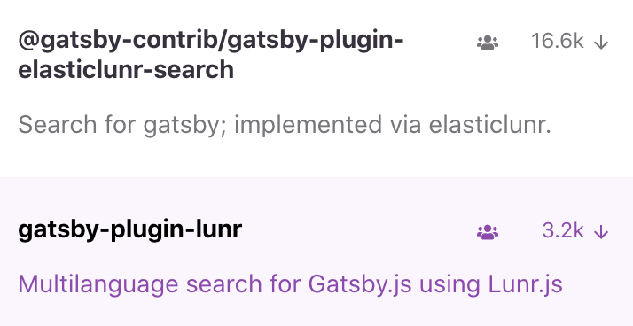 [docs] stub: Adding Search with Elasticlunr · Issue #21066 · gatsbyjs/gatsby · GitHub