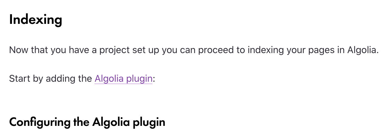Code samples in Algolia chapter gone · Issue #25793 · gatsbyjs/gatsby · GitHub