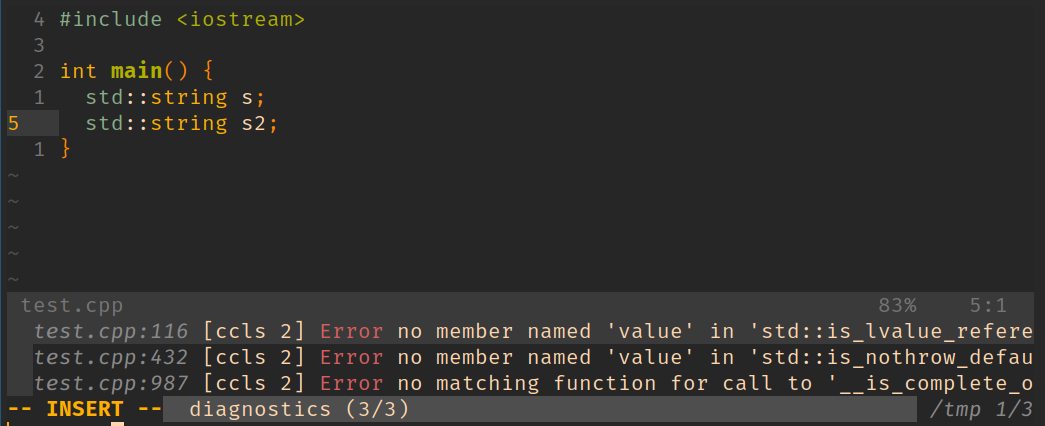 ccls shows errors in c++ standard library · Issue #817 · MaskRay/ccls · GitHub