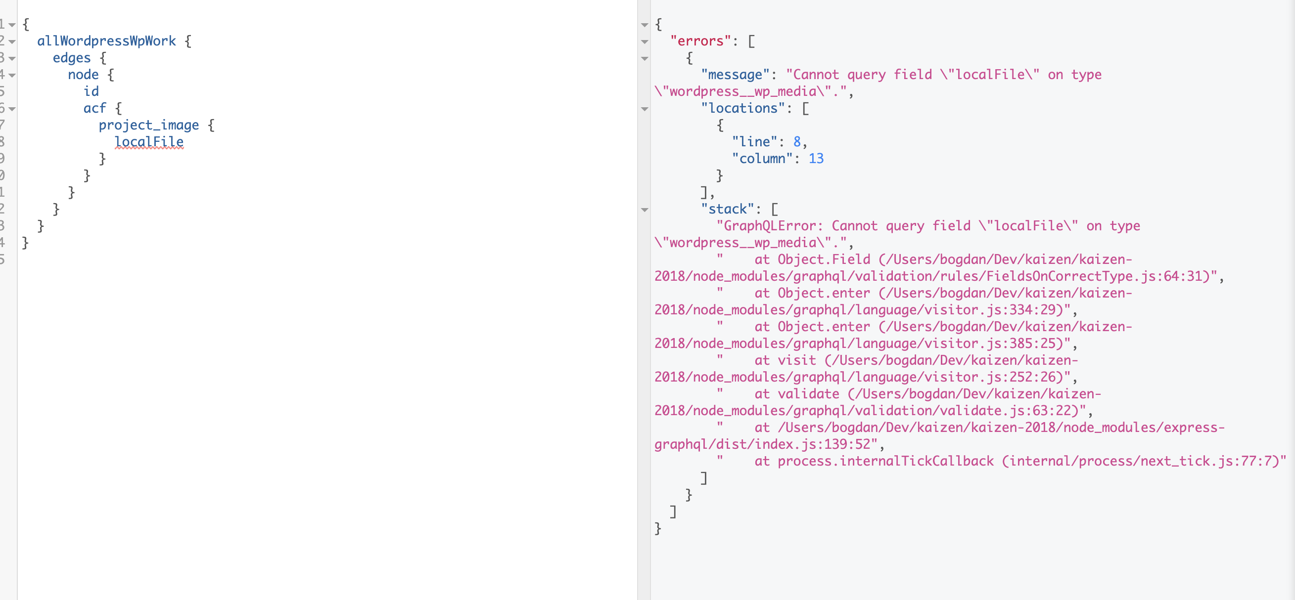 [gatsby-source-wordpress] Cannot query field "localFile" on type "wordpress__wp_media" · Issue ...
