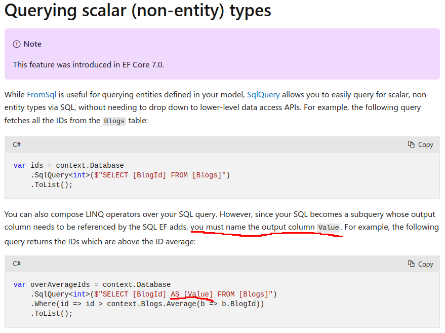`first` On Sqlquery Results In Exception · Issue 31623 · Dotnetefcore · Github