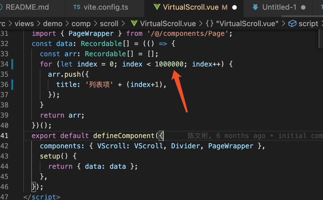 VirtualScroll组件加载1000000条数据页面上只能显示到818401条 · Issue #446 · vbenjs/vue-vben-admin · GitHub