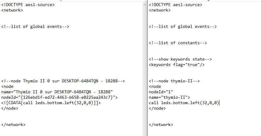 aesl files are not compatible between aseba 1.6.1 and thymio suite 2.0 ...