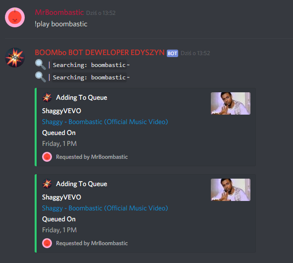 Bot is searching for song twice · Issue #81 · DarkoPendragon/discord.js-musicbot-addon · GitHub