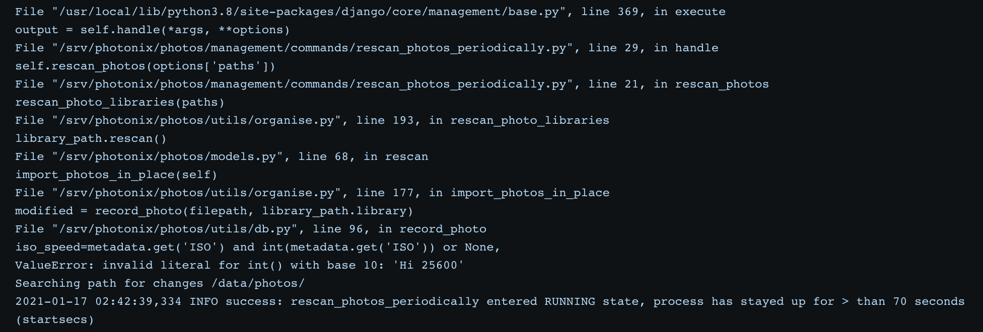 High ISO causes INT error · Issue #168 · photonixapp/photonix · GitHub
