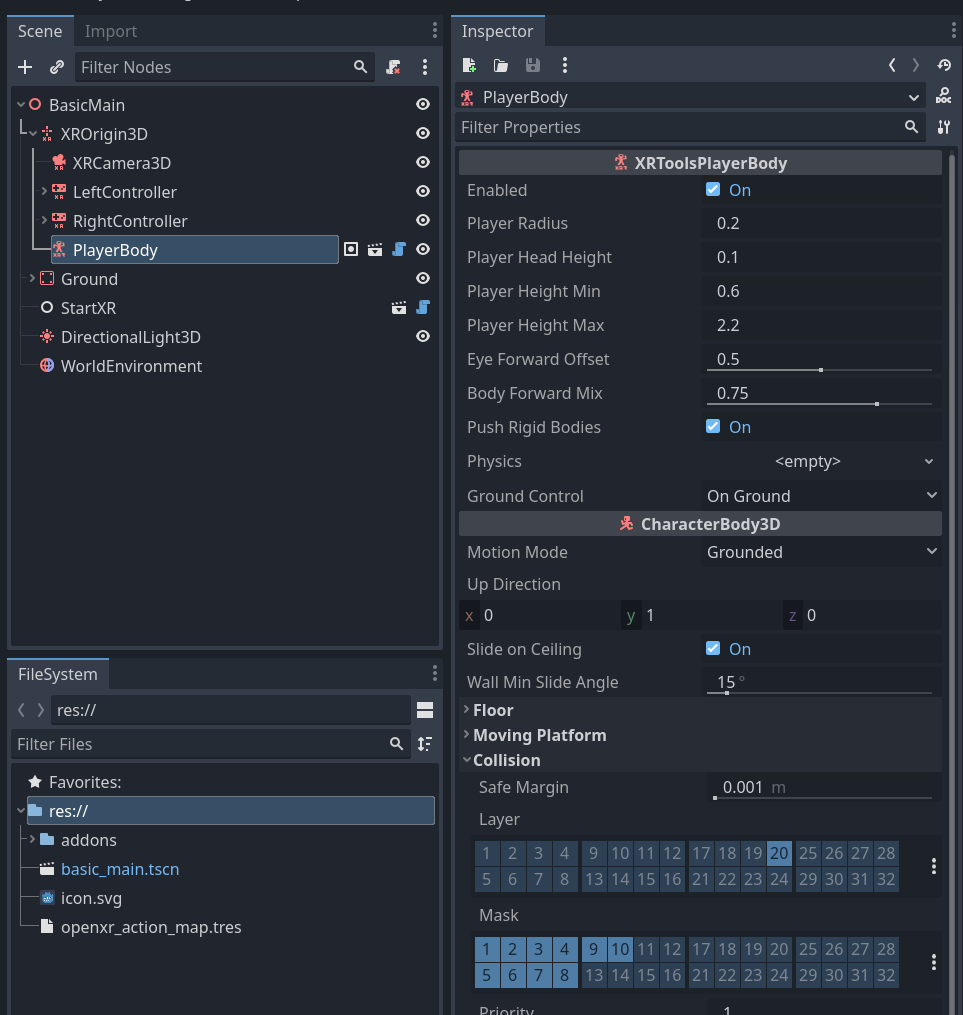 4.0.stable playerbody falls through floor · Issue #413 · GodotVR/godot-xr-tools · GitHub