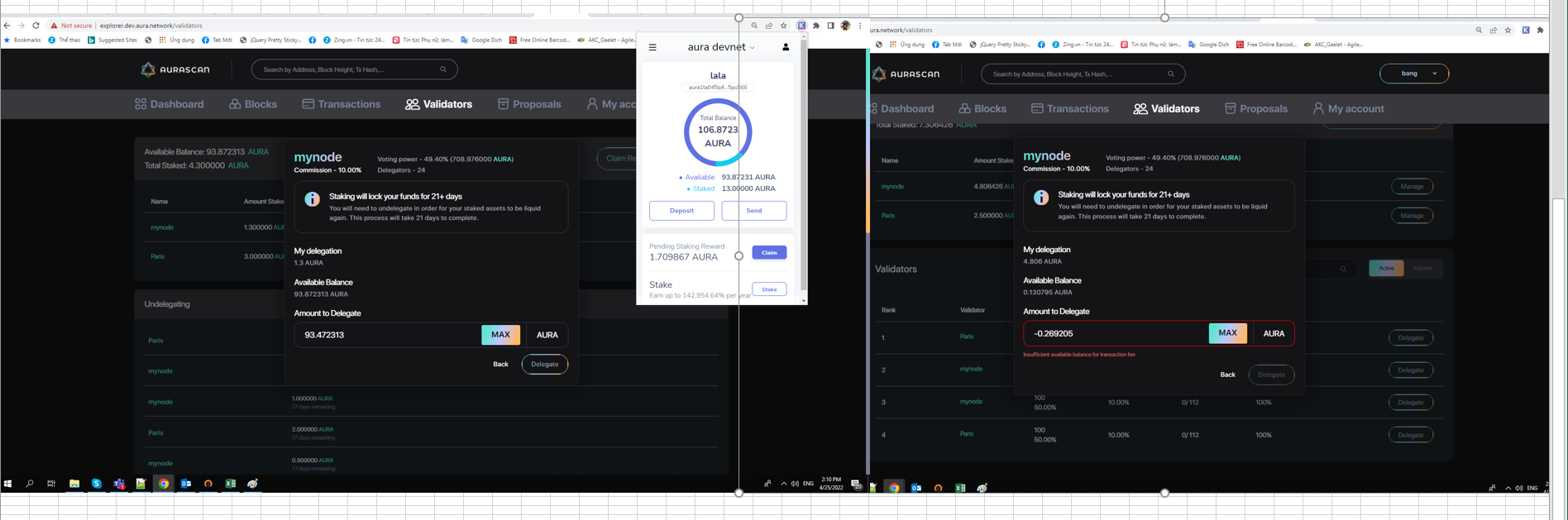 [Delegate] [Explorer] Improve Max button · Issue #207 · aura-nw/aurascan · GitHub
